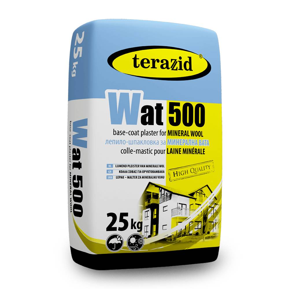 Сухи Смеси TERAZID | Лепило-шпакловка за минерална вата TERAZID-W500 ...